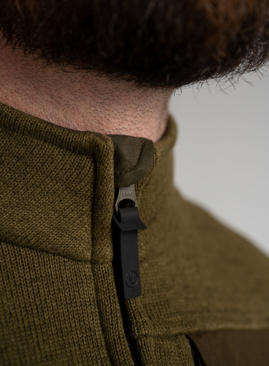 HeriTech Moorland Fleece | Khaki Polartec® Zip Fleece | ThruDark