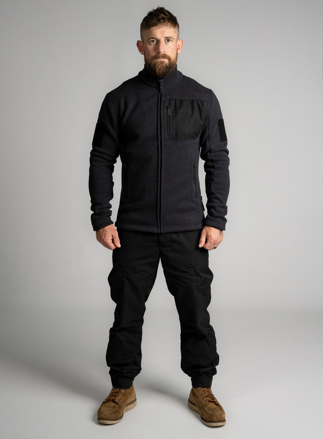 HeriTech Moorland Fleece | Black Polartec® Zip Fleece | ThruDark