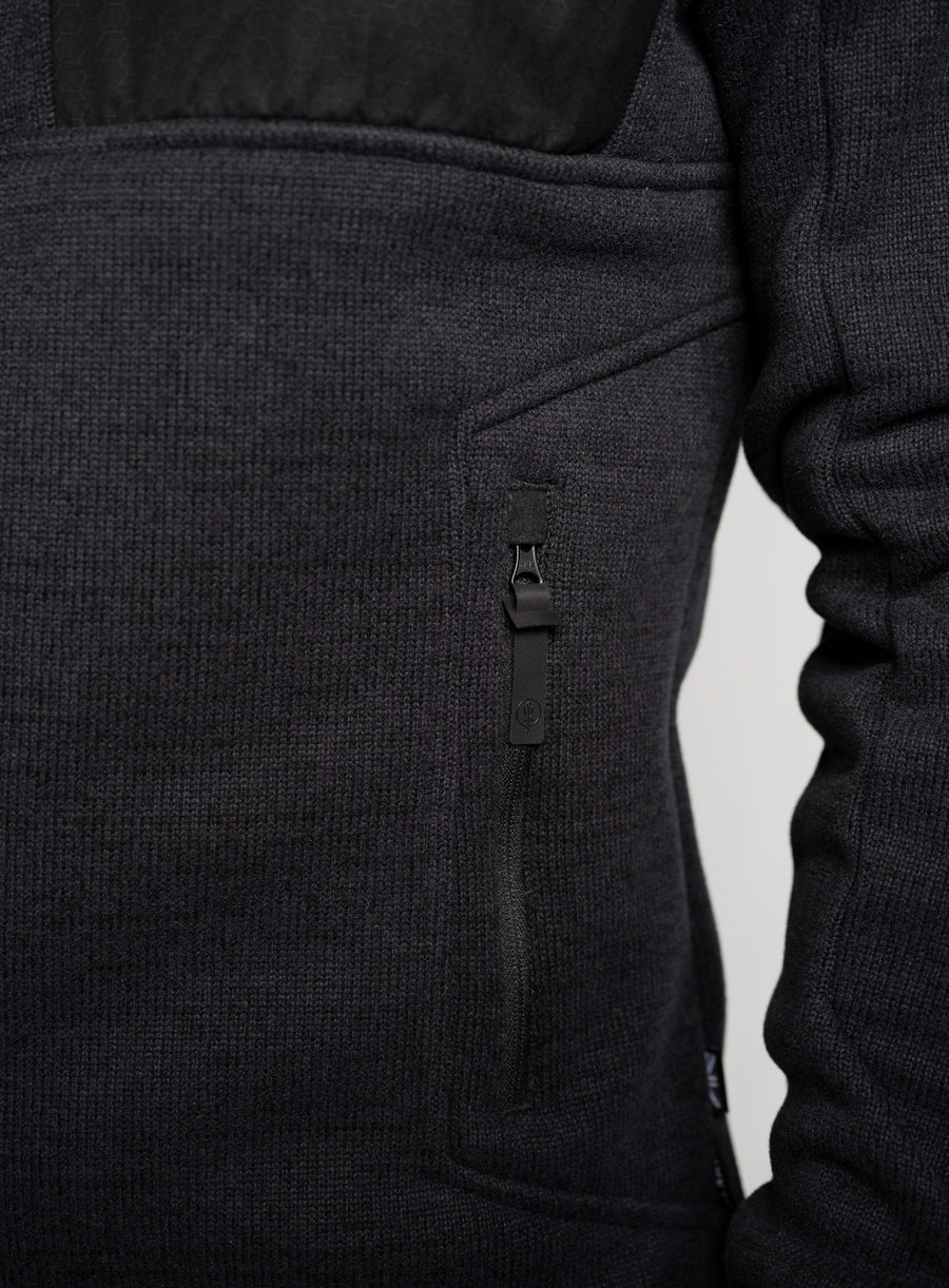 HeriTech Moorland Fleece | Black Polartec® Zip Fleece | ThruDark