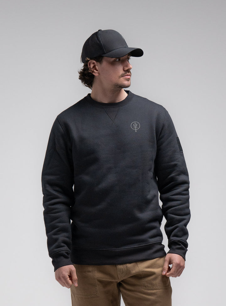 Insignia Jumper Black Mark | Black 100% Cotton Jumper Men | Thrudark ...