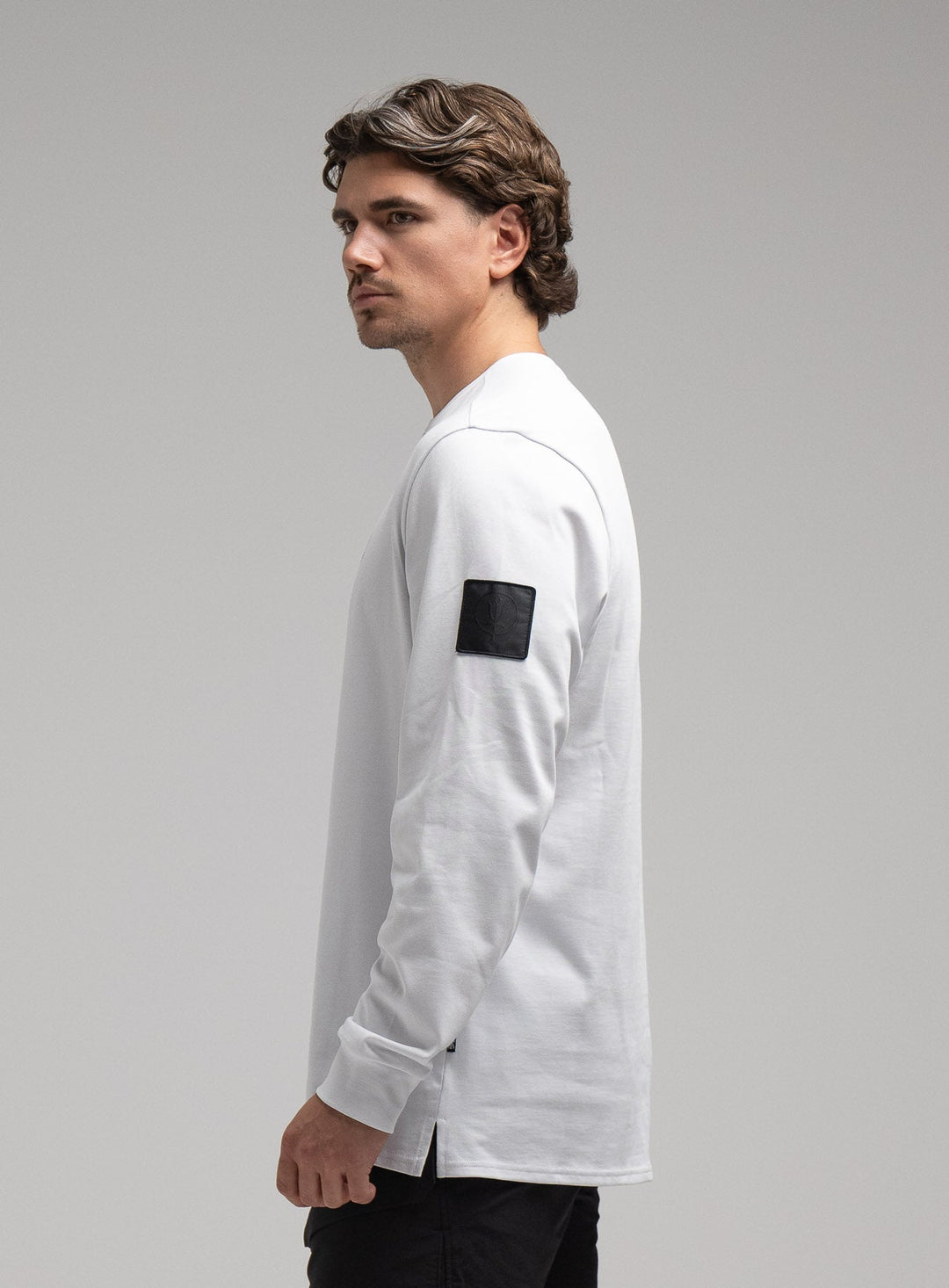 Insignia Long Sleeve T-Shirt | White Graphic Tee | ThruDark