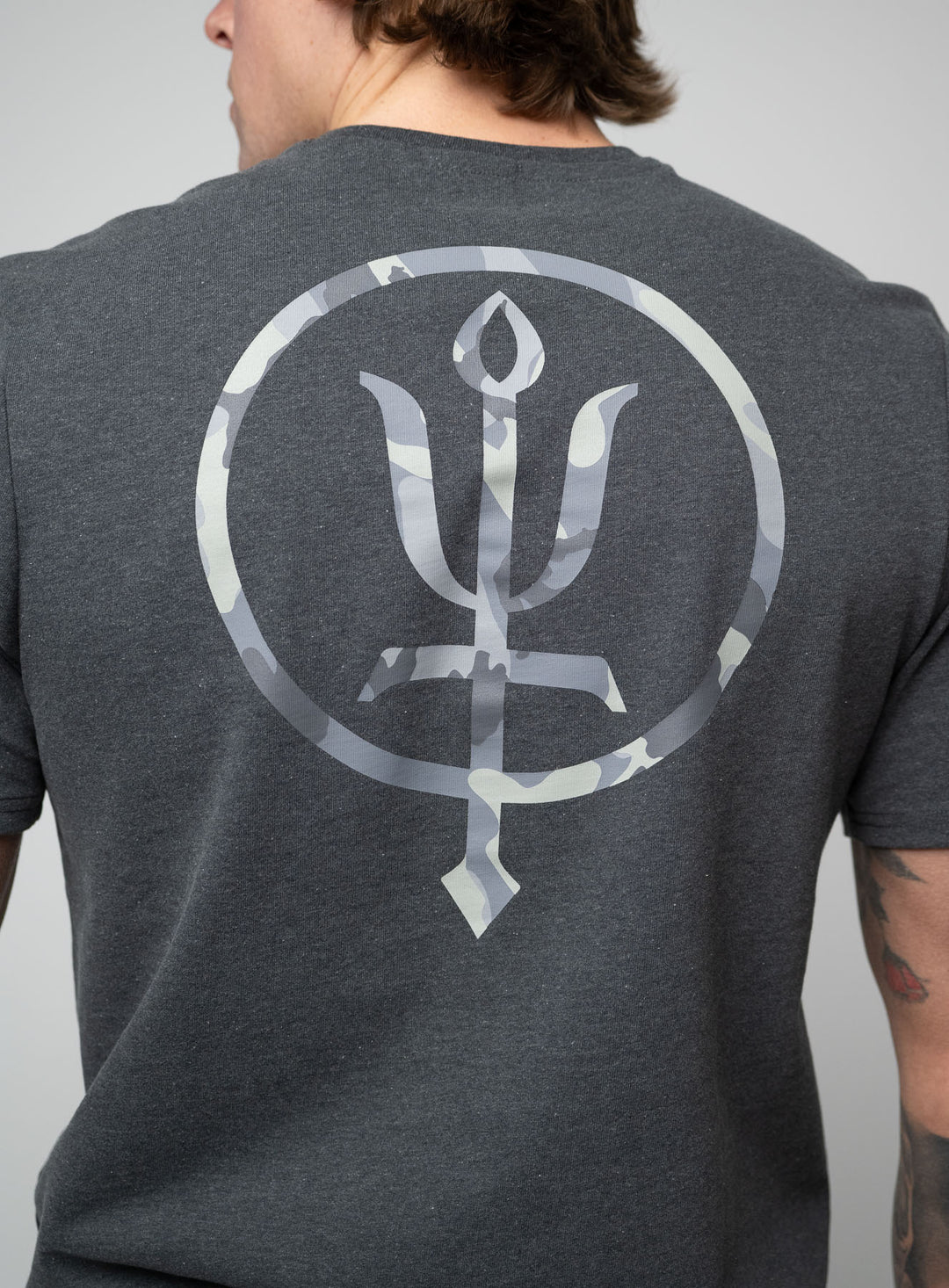 Inception Camo Graphic T-Shirt | Grey Premium Insignia Tee | ThruDark