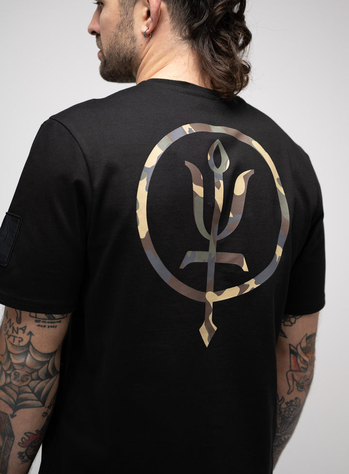 Inception Camo Graphic T-Shirt | Black Premium Insignia Tee | ThruDark