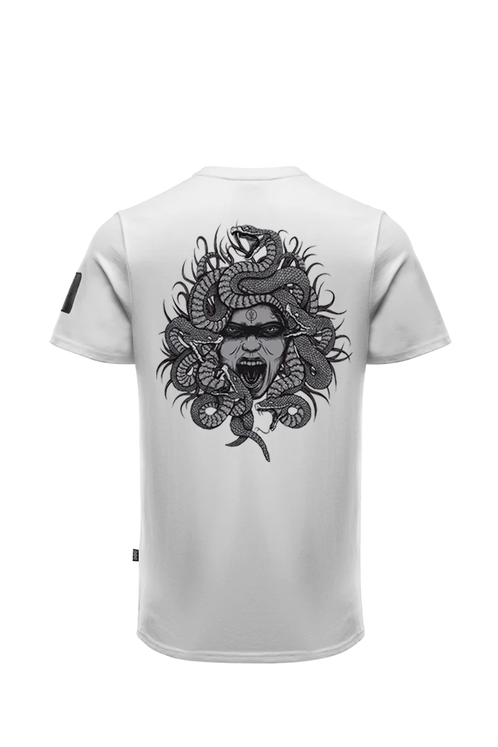 Men's Premium Insignia Medusa White Cotton T-Shirt Tee Top | ThruDark