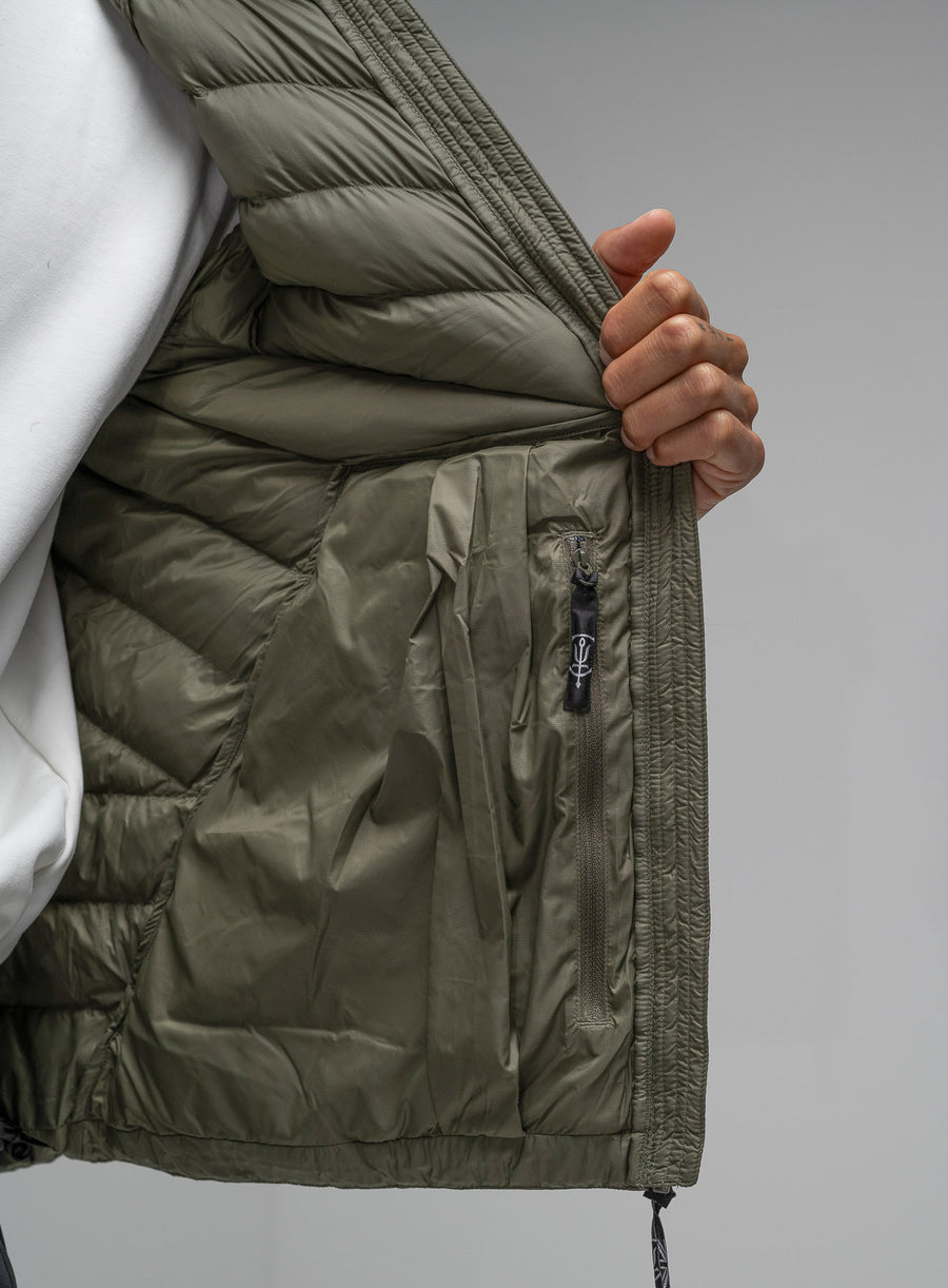 Ithax Funnel Jacket | Men's Green Synthetic Insulation Jacket | ThruDark