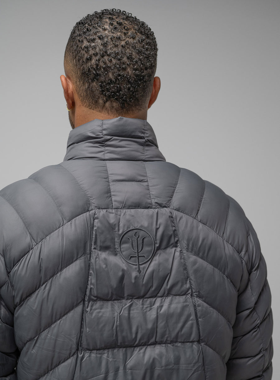 Ithax Funnel Jacket | Men's Grey Synthetic Insulation Jacket | ThruDark