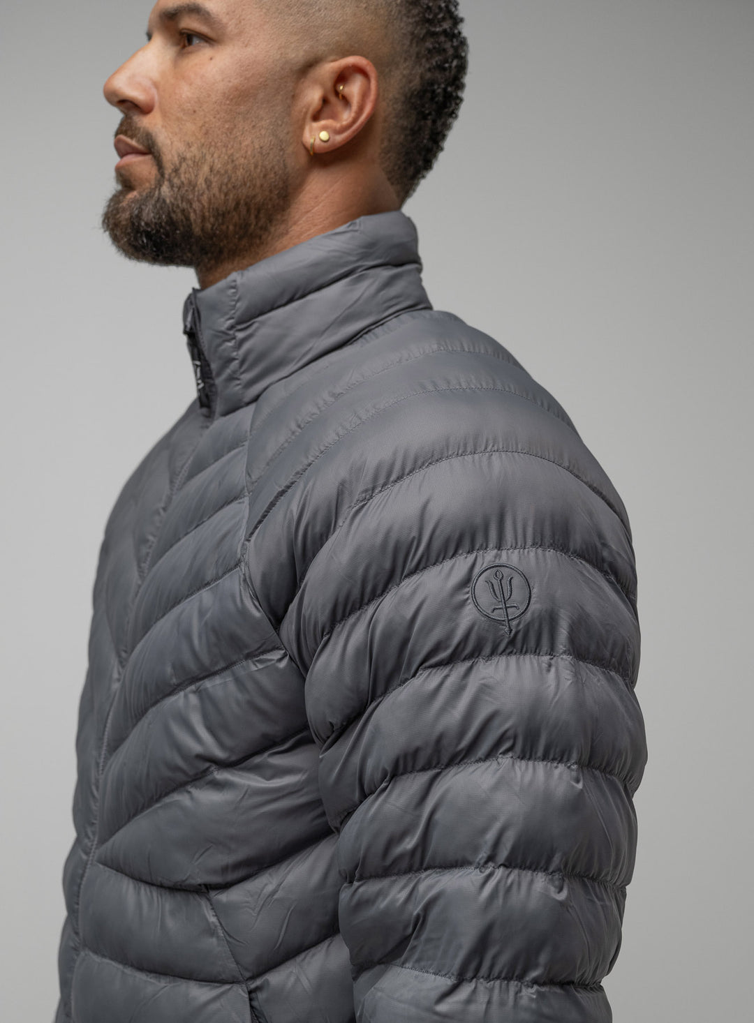 Ithax Funnel Jacket | Men's Grey Synthetic Insulation Jacket | ThruDark