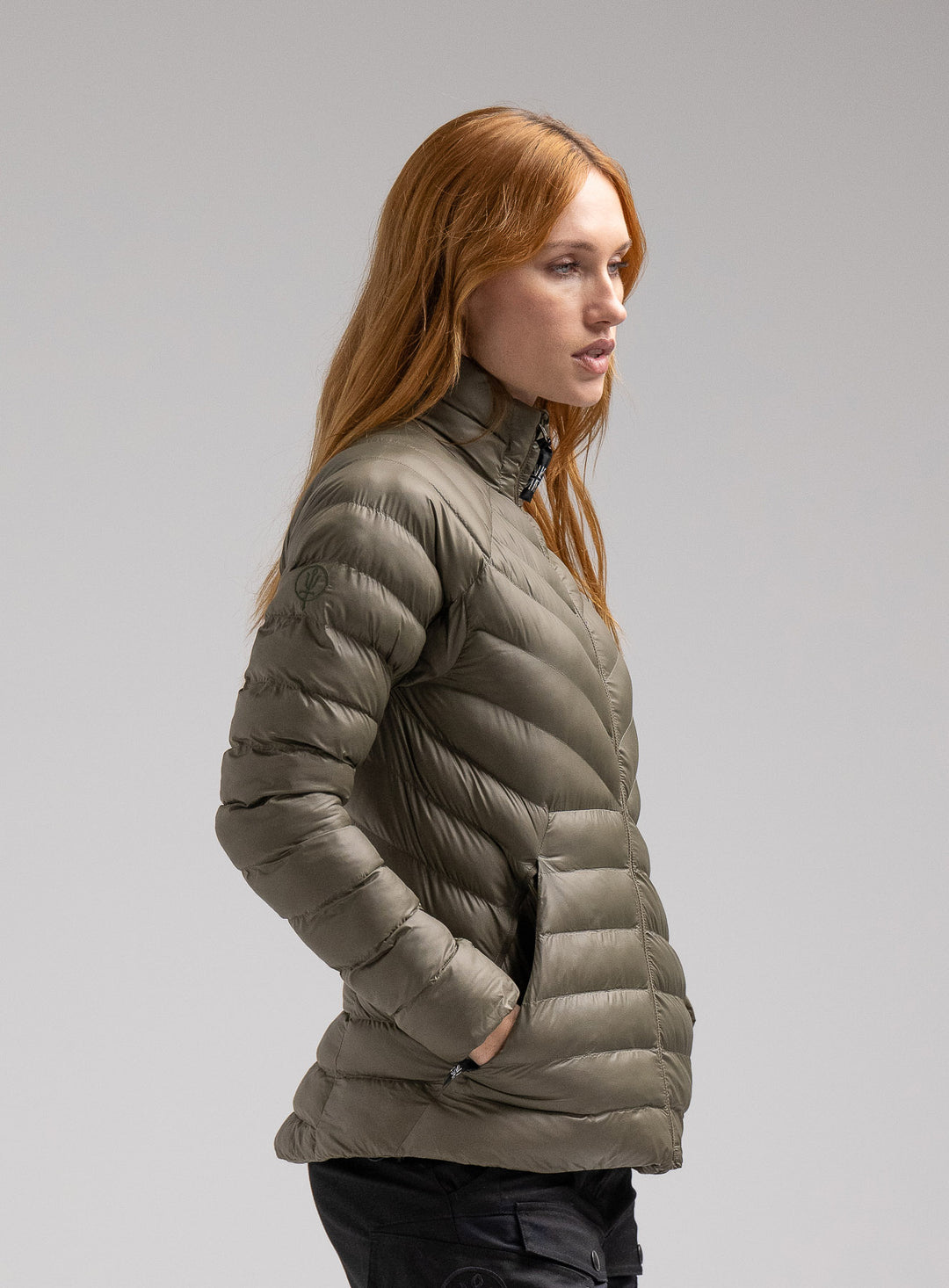 Ithax Funnel Jacket | Women's Green Synthetic Insulation Jacket | ThruDark