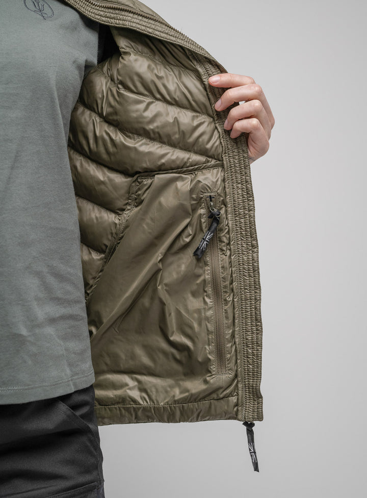 Ithax Funnel Jacket | Women's Green Synthetic Insulation Jacket | ThruDark