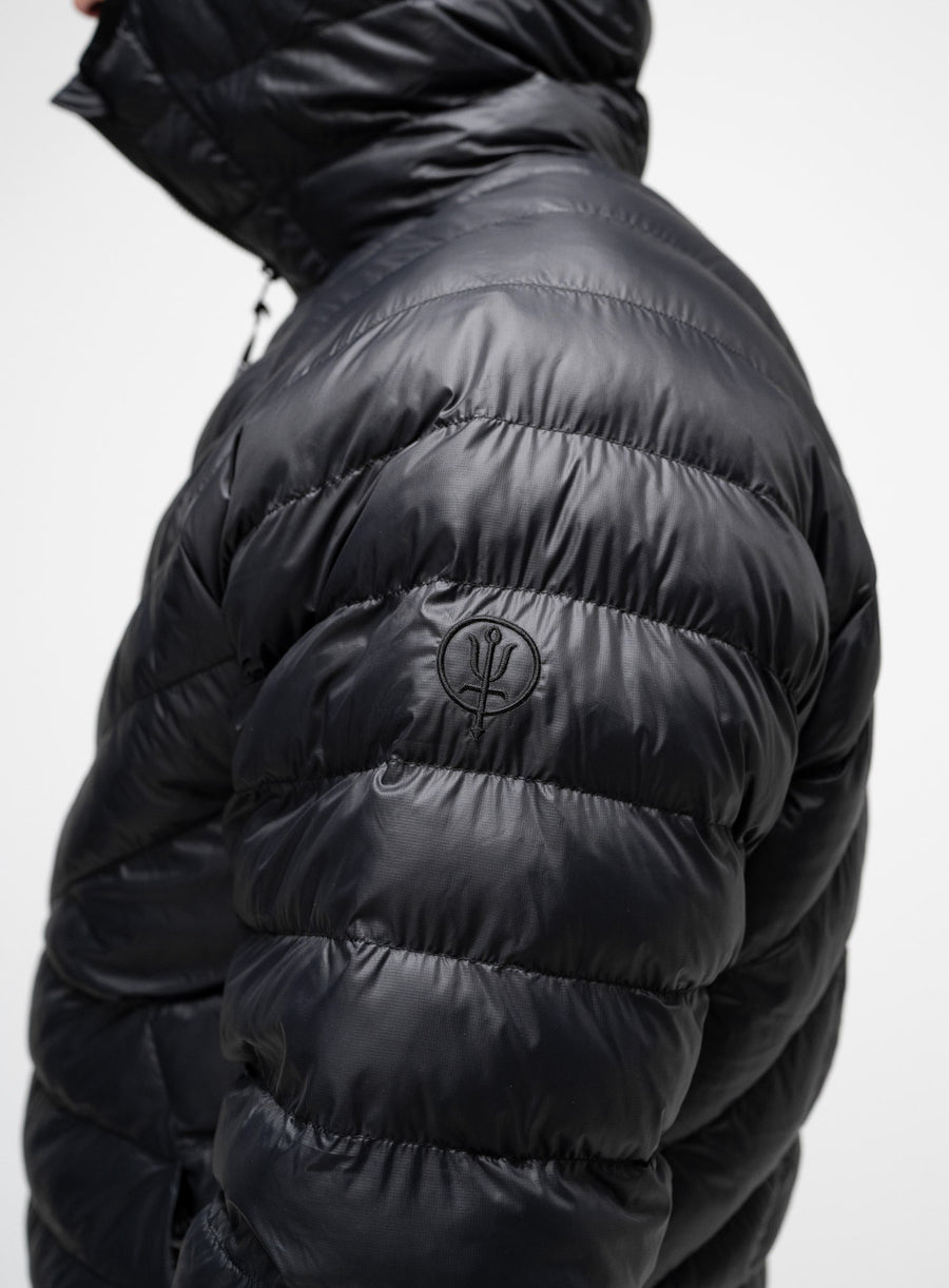 Ithax Jacket | Men's Black Hooded Synthetic Insulation Jacket – ThruDark