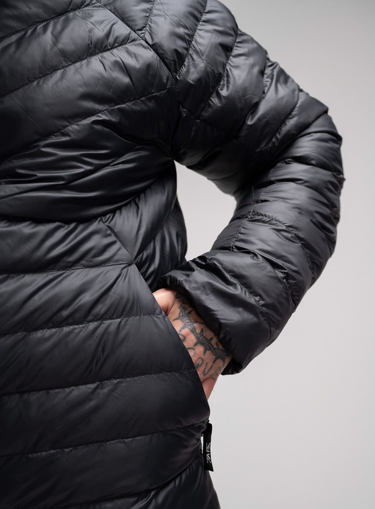 Ithax Jacket | Men's Black Hooded Synthetic Insulation Jacket – ThruDark