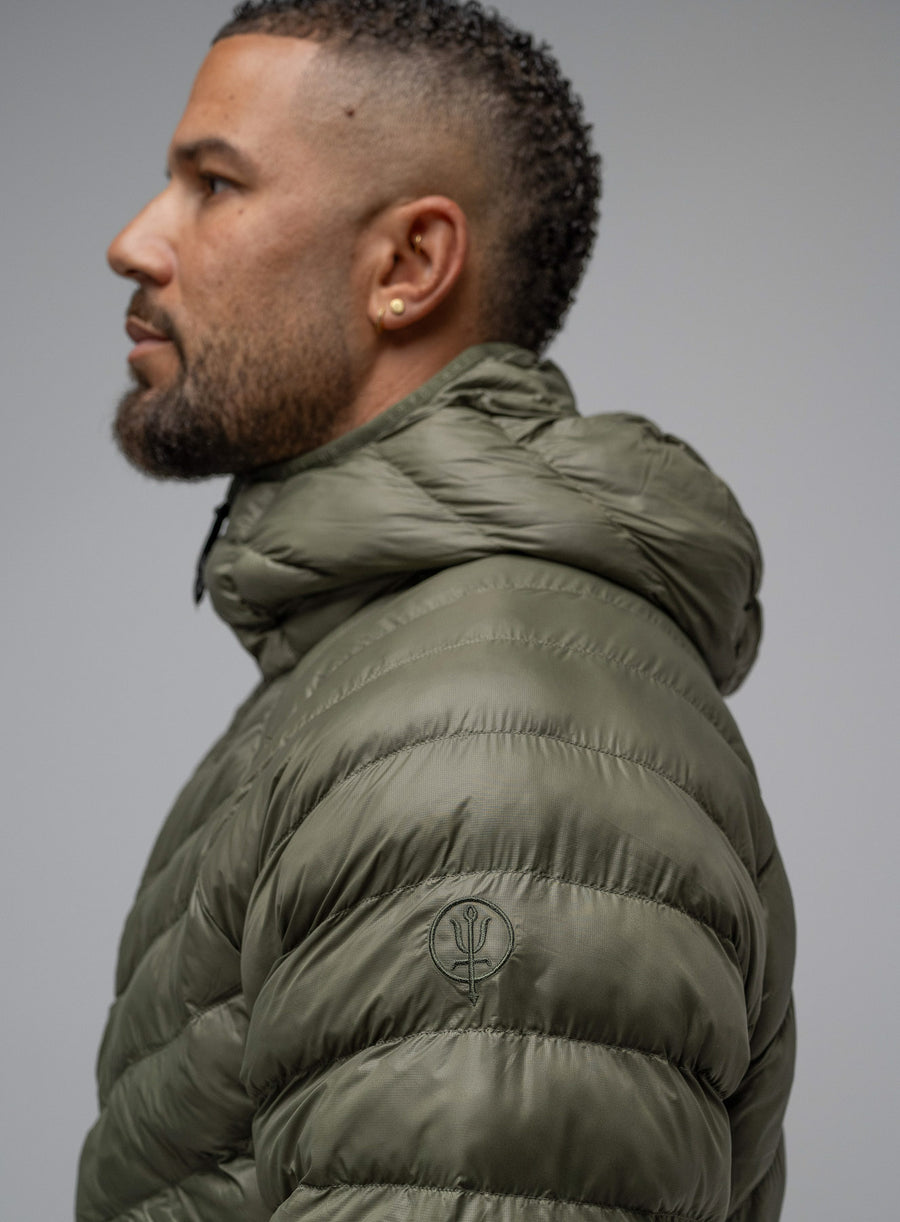 Ithax Jacket | Men's Green Hooded Synthetic Insulation Jacket – ThruDark