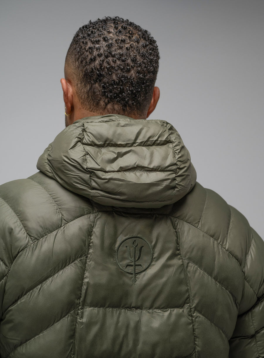 Ithax Jacket | Men's Green Hooded Synthetic Insulation Jacket – ThruDark