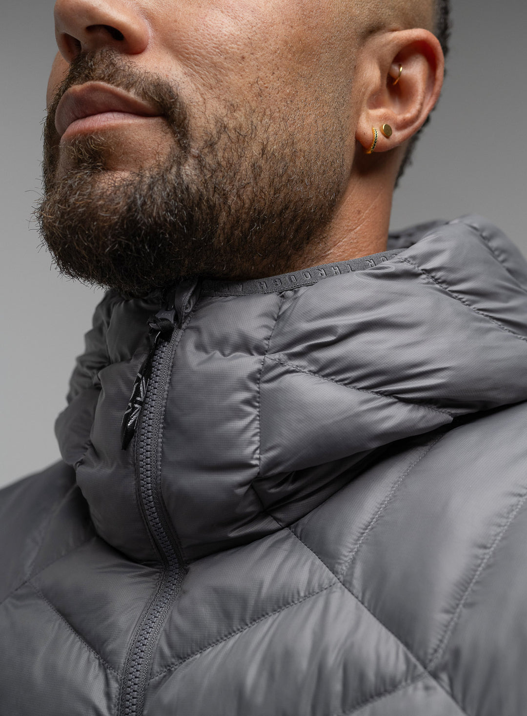 Ithax Jacket | Men's Grey Hooded Synthetic Insulation Jacket – ThruDark