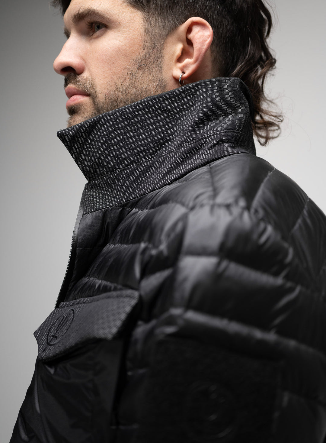 MELEE DOWN JACKET in Black | Water Repellent Pertex® Quantum Down Shirt ...