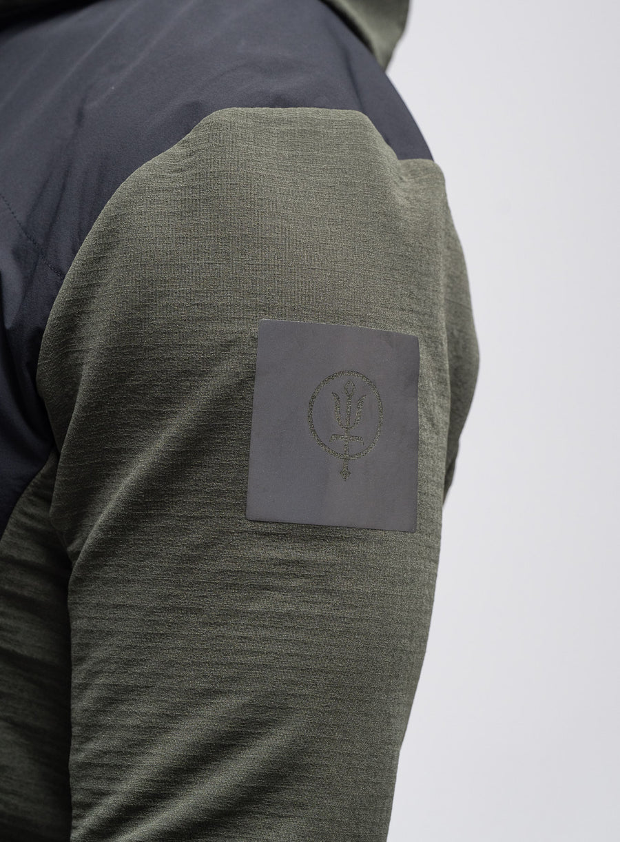 Mountain Pro Technical Forest Green Men's Hooded Mid Layer | ThruDark
