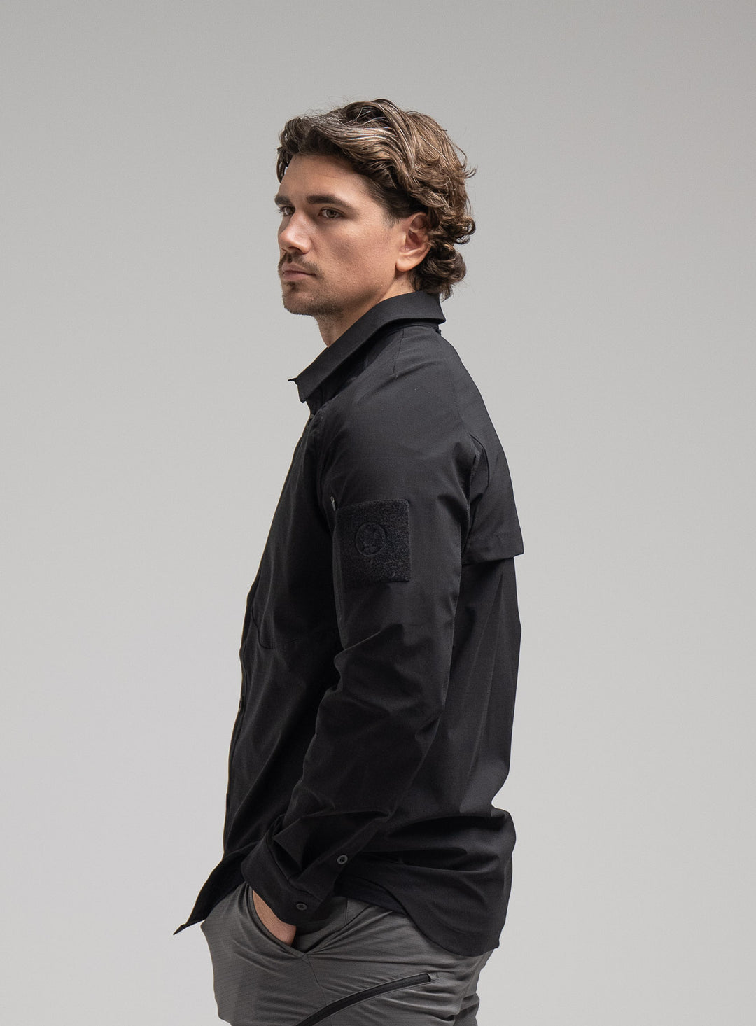 Oryon Carbon Shirt | Premium Black Active-Arid Shirt | ThruDark