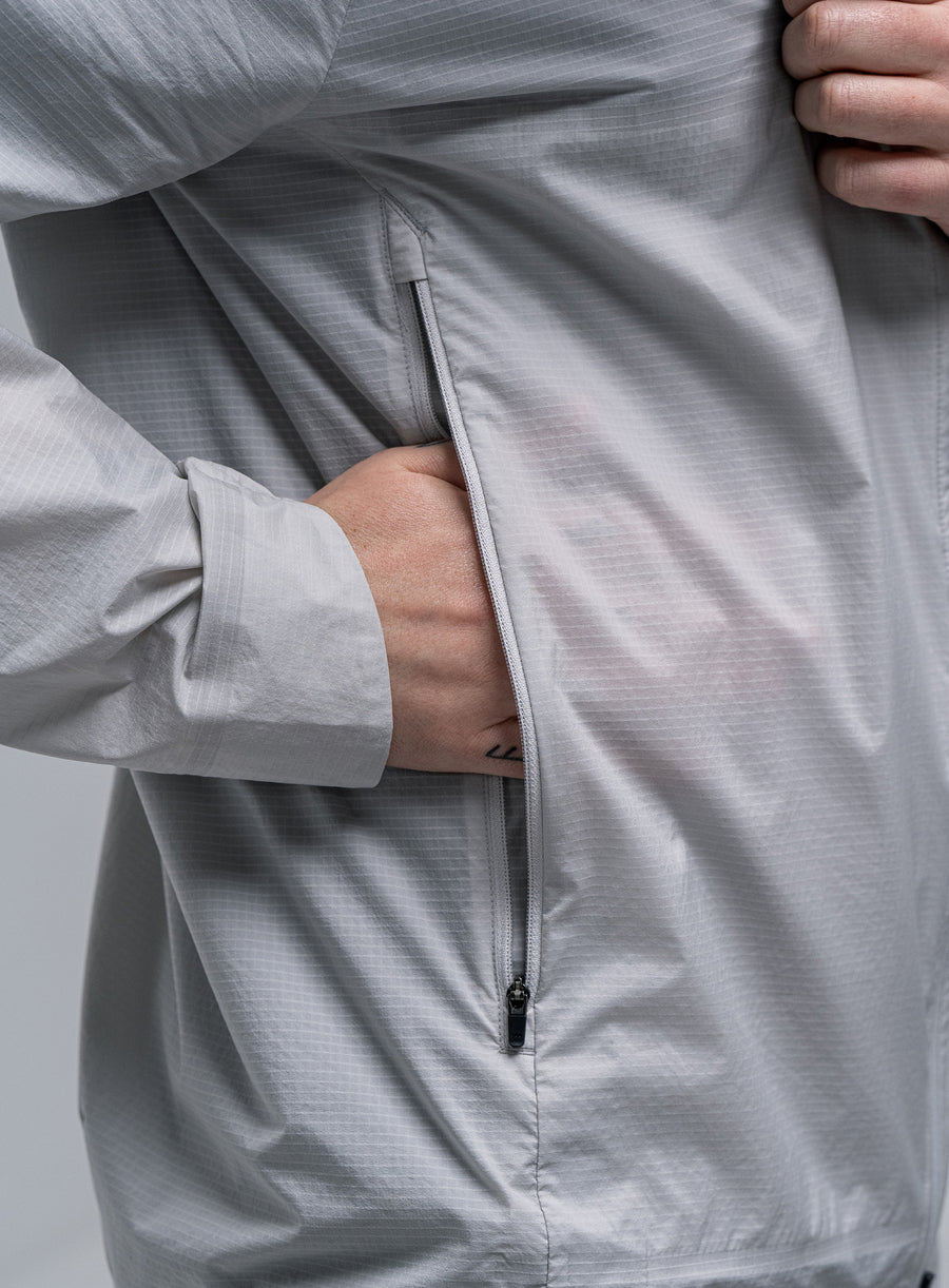 ThruDark Men's Grey Oryon Windguard | Lightweight, Packable & UPF 50