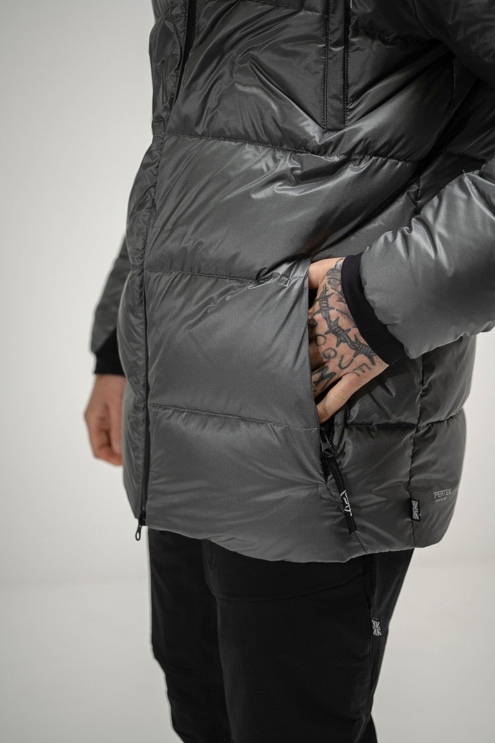 Patriot Jacket | Grey Insulated Down Jacket | ThruDark