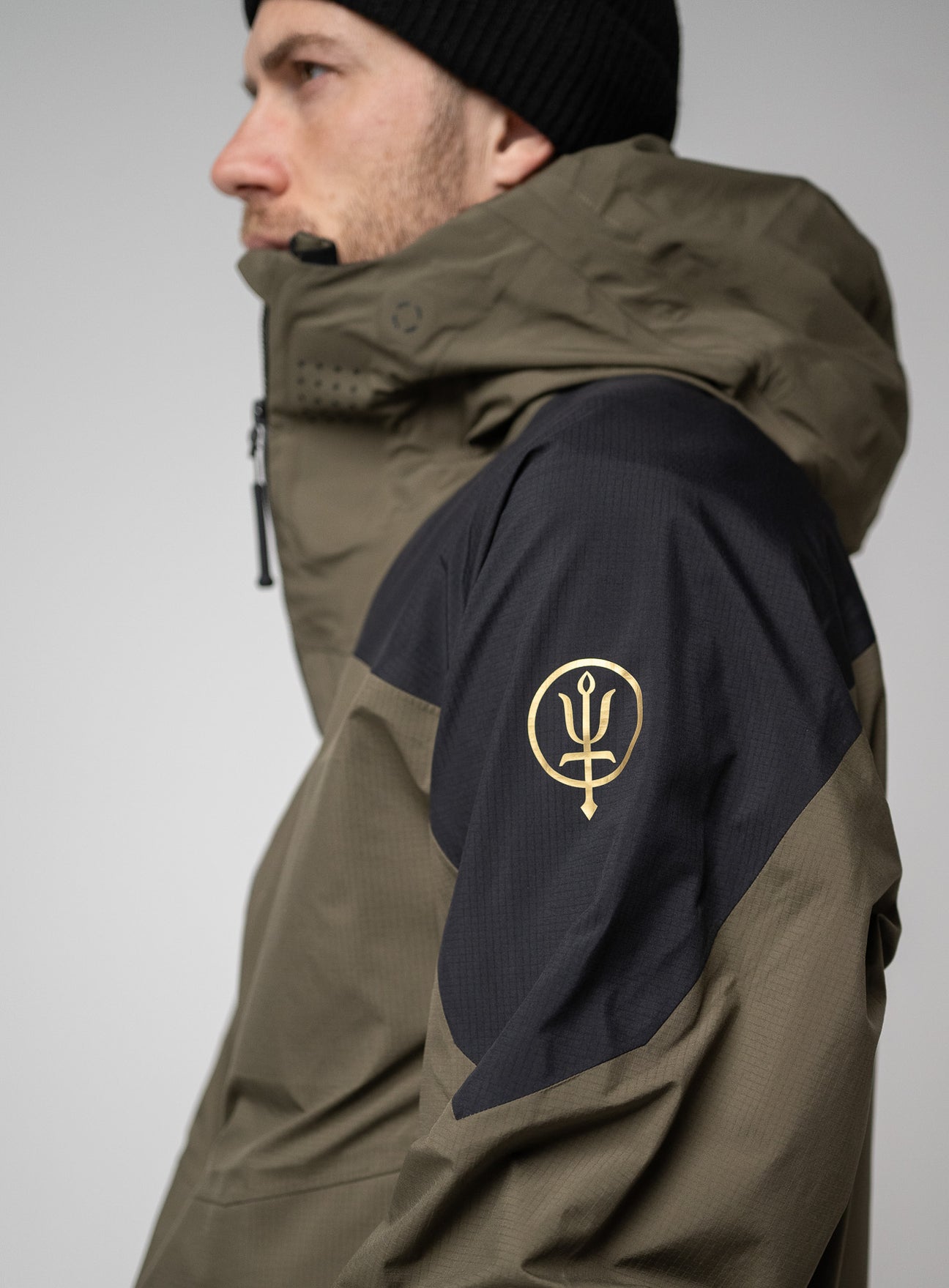 Rōnin Shuraken Half Zip Snow Jacket| Khaki Alpine Sports Coat – ThruDark