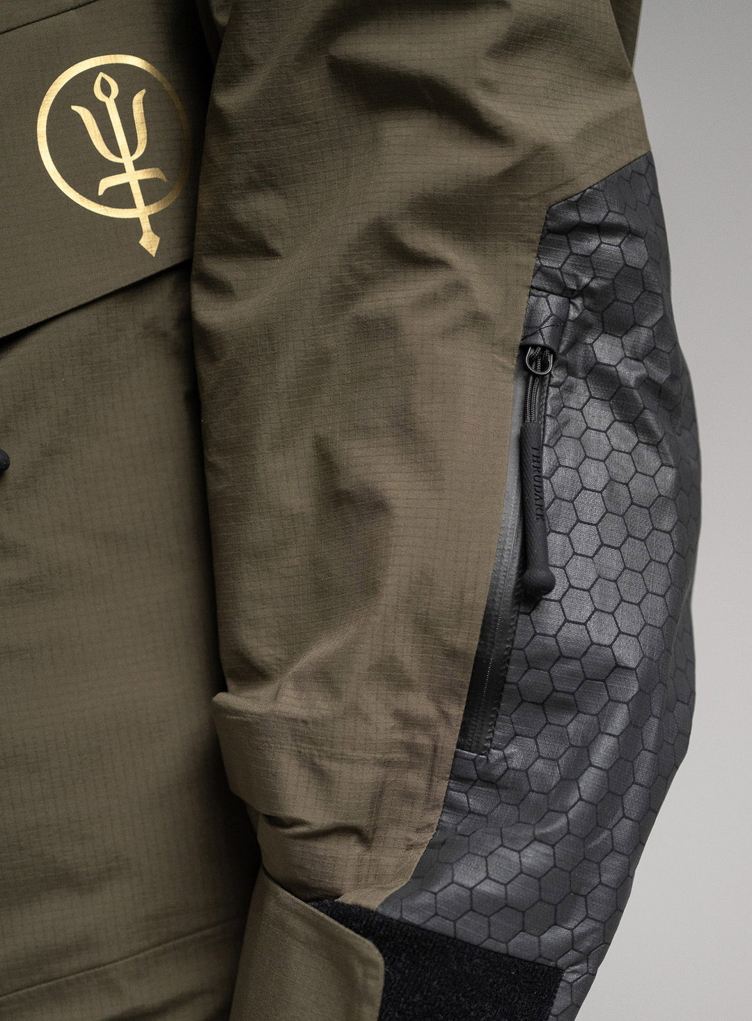 Rōnin Shuraken Half Zip Snow Jacket| Khaki Alpine Sports Coat – ThruDark