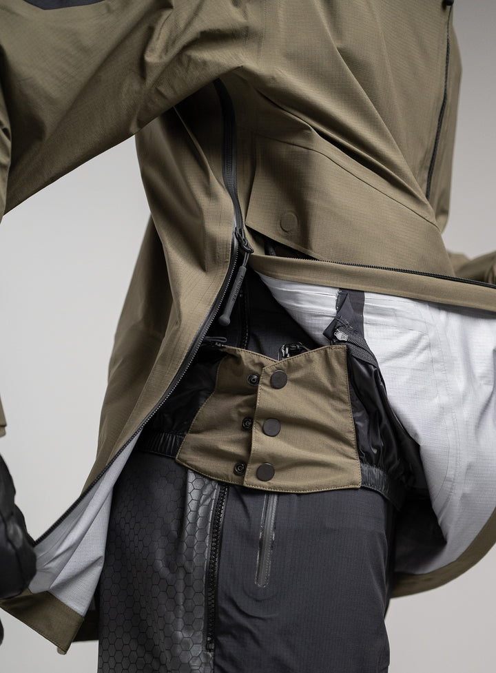 Rōnin Shuraken Half Zip Snow Jacket| Khaki Alpine Sports Coat – ThruDark