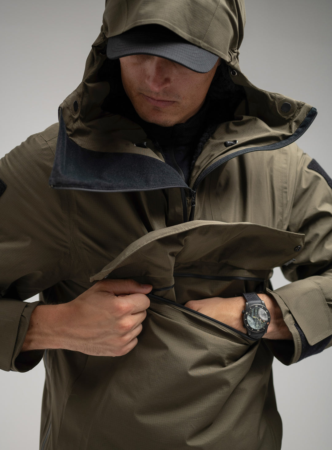 Scout Smock | Khaki Waterproof & Insulated Pullover Jacket | ThruDark