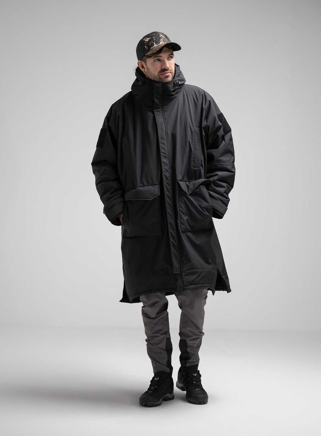 Shroud | Unisex ThruDark Black Overcoat | Cordura®