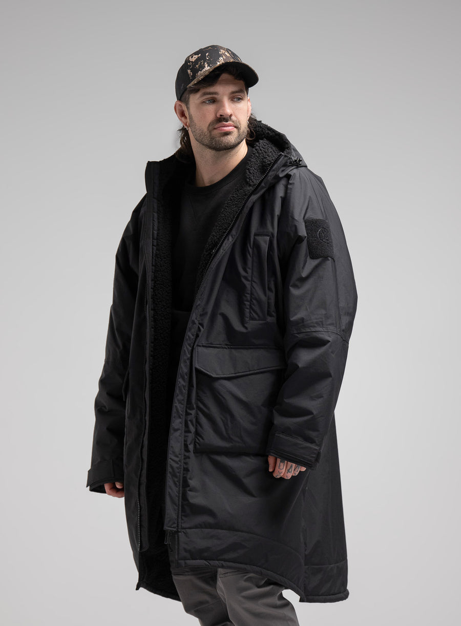Shroud | Unisex ThruDark Black Overcoat | Cordura®