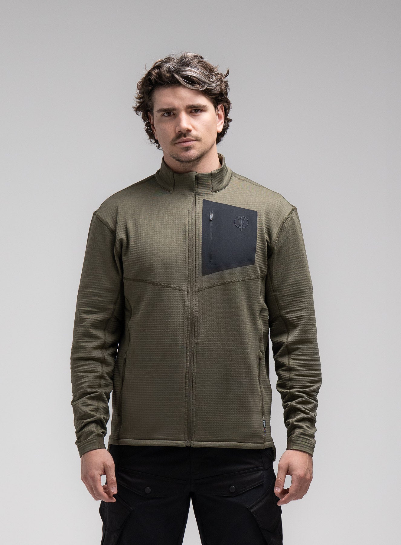 Siege Tech Fleece Full Zip | Green Insulated Mid Layer | ThruDark