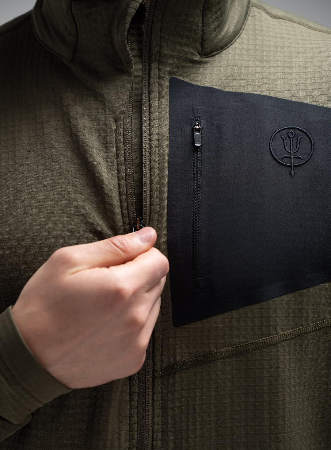 Siege Tech Fleece Full Zip | Green Insulated Mid Layer | ThruDark