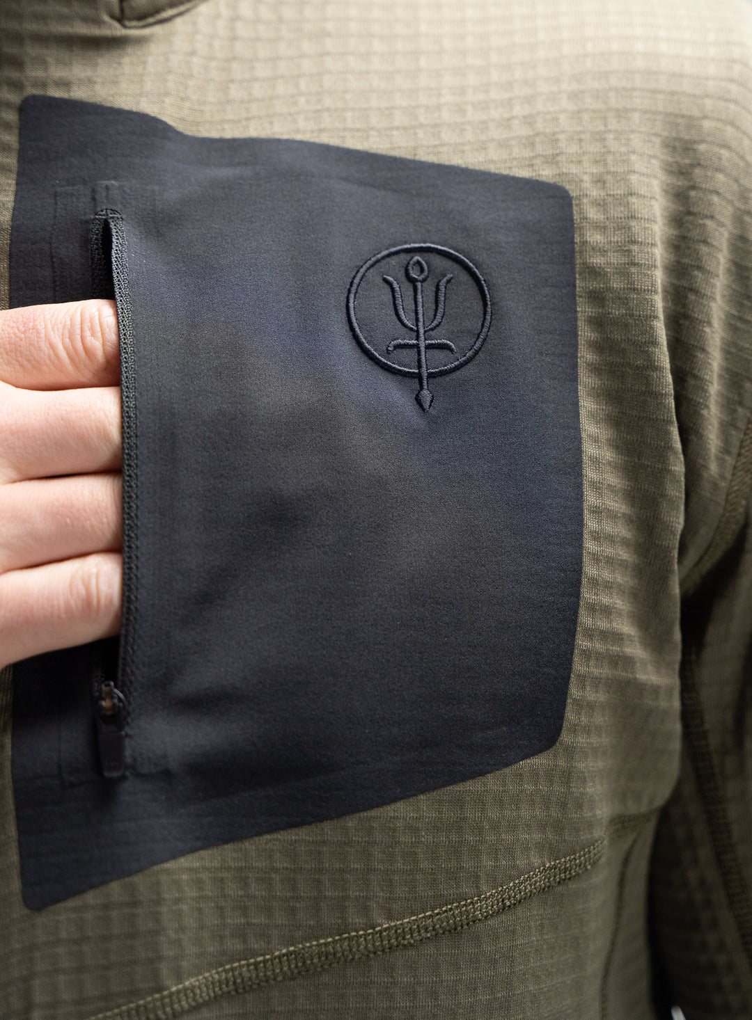 Siege Tech Fleece Full Zip | Green Insulated Mid Layer | ThruDark