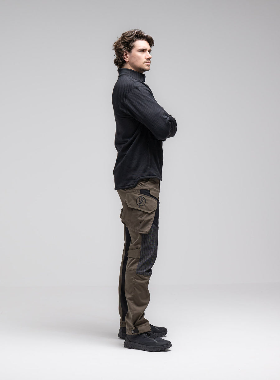 Siege Tech Fleece Full Zip | Black Insulated Mid Layer | ThruDark