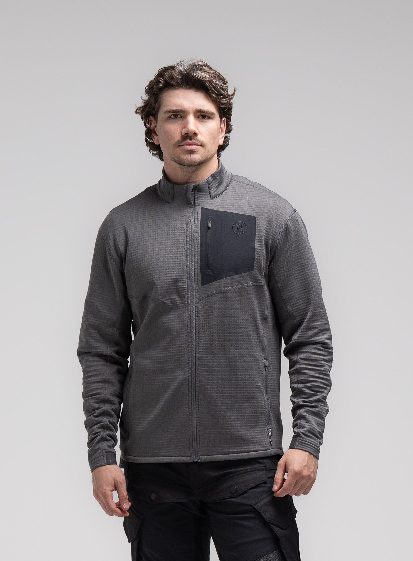 Siege Tech Fleece Full Zip | Grey Insulated Mid Layer | ThruDark