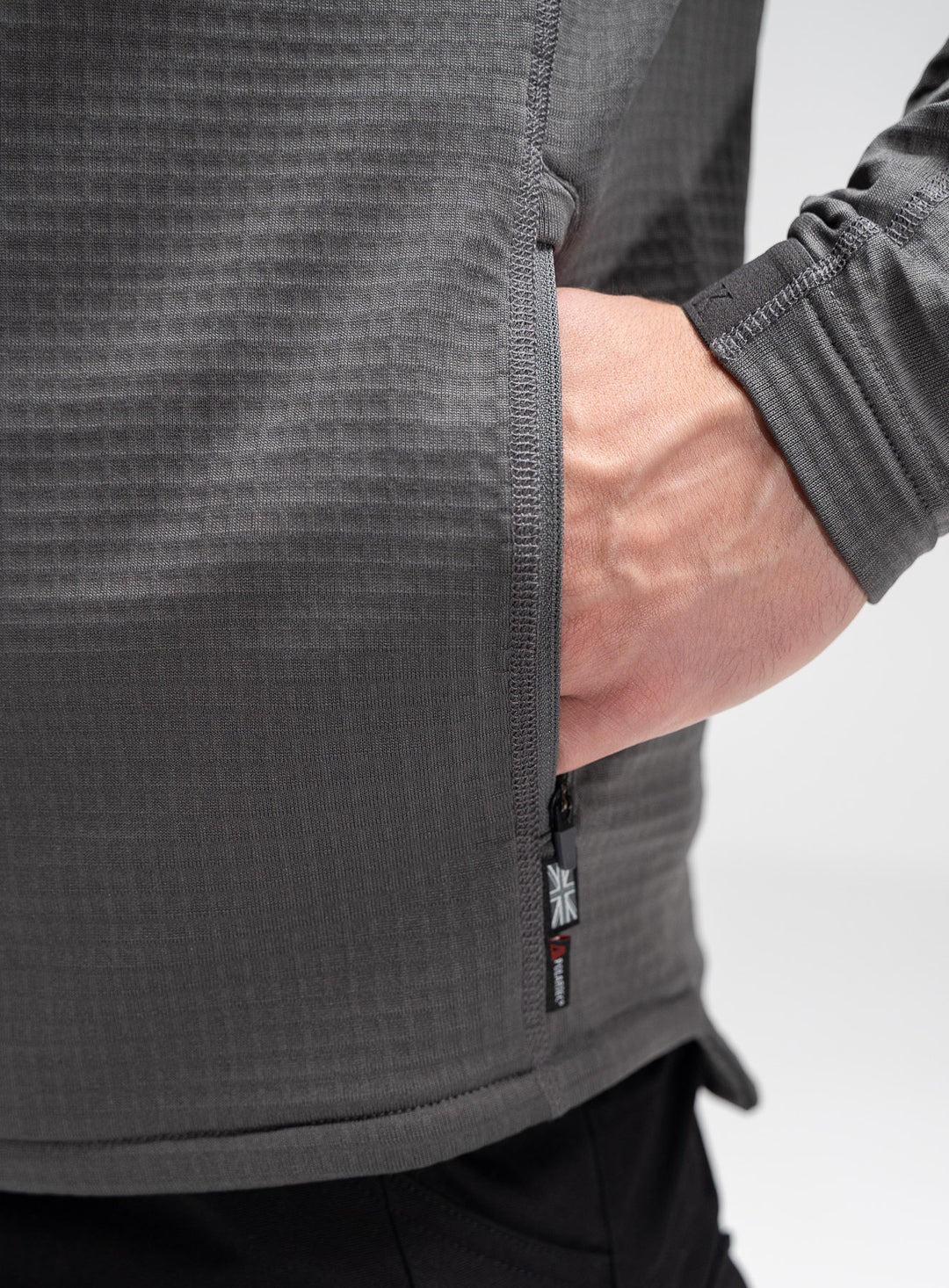 Siege Tech Fleece Full Zip | Grey Insulated Mid Layer | ThruDark