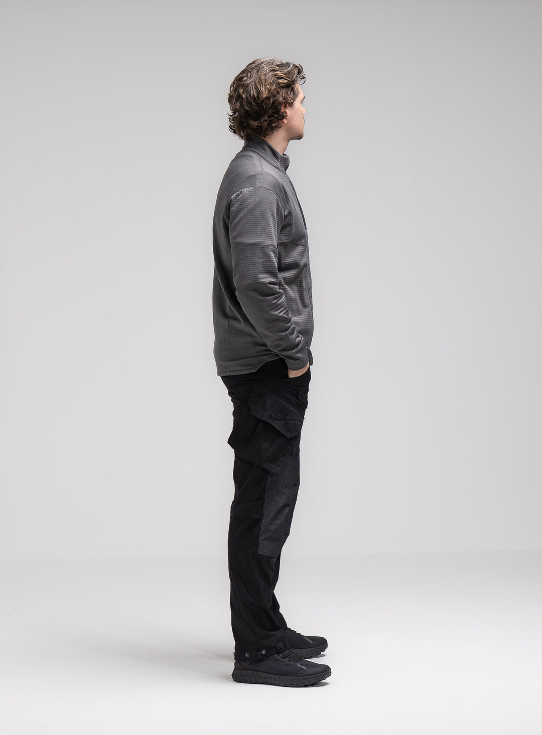 Siege Tech Fleece Full Zip | Grey Insulated Mid Layer | ThruDark