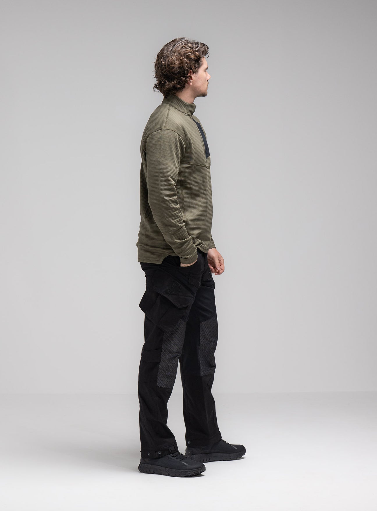 Siege Tech Fleece Half Zip | Green Insulated Mid Layer | ThruDark
