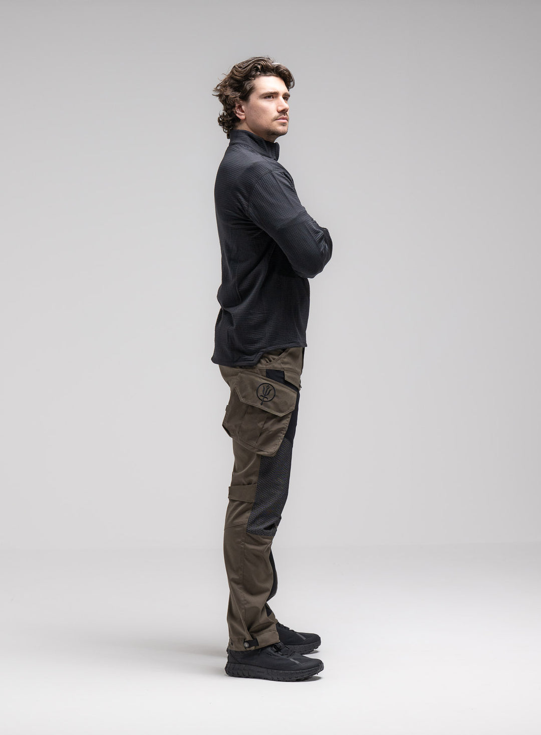 Siege Tech Fleece Half Zip | Black Insulated Mid Layer | ThruDark