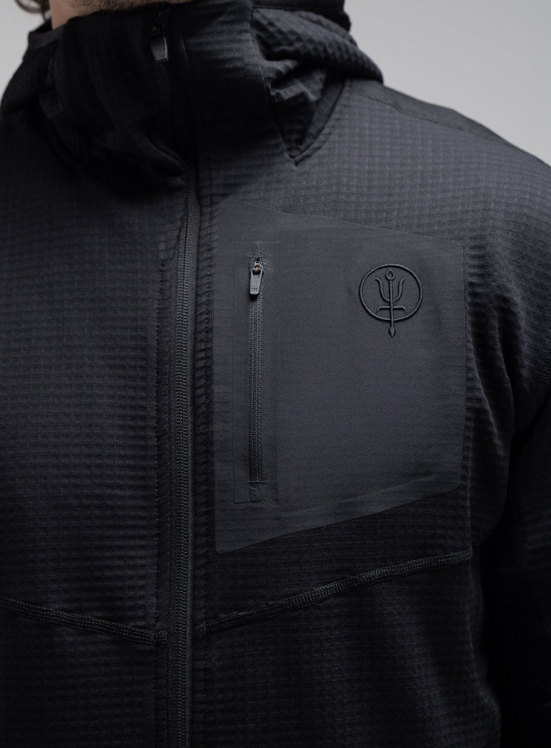 Siege Tech Fleece Hooded | Black Insulated Mid Layer | ThruDark