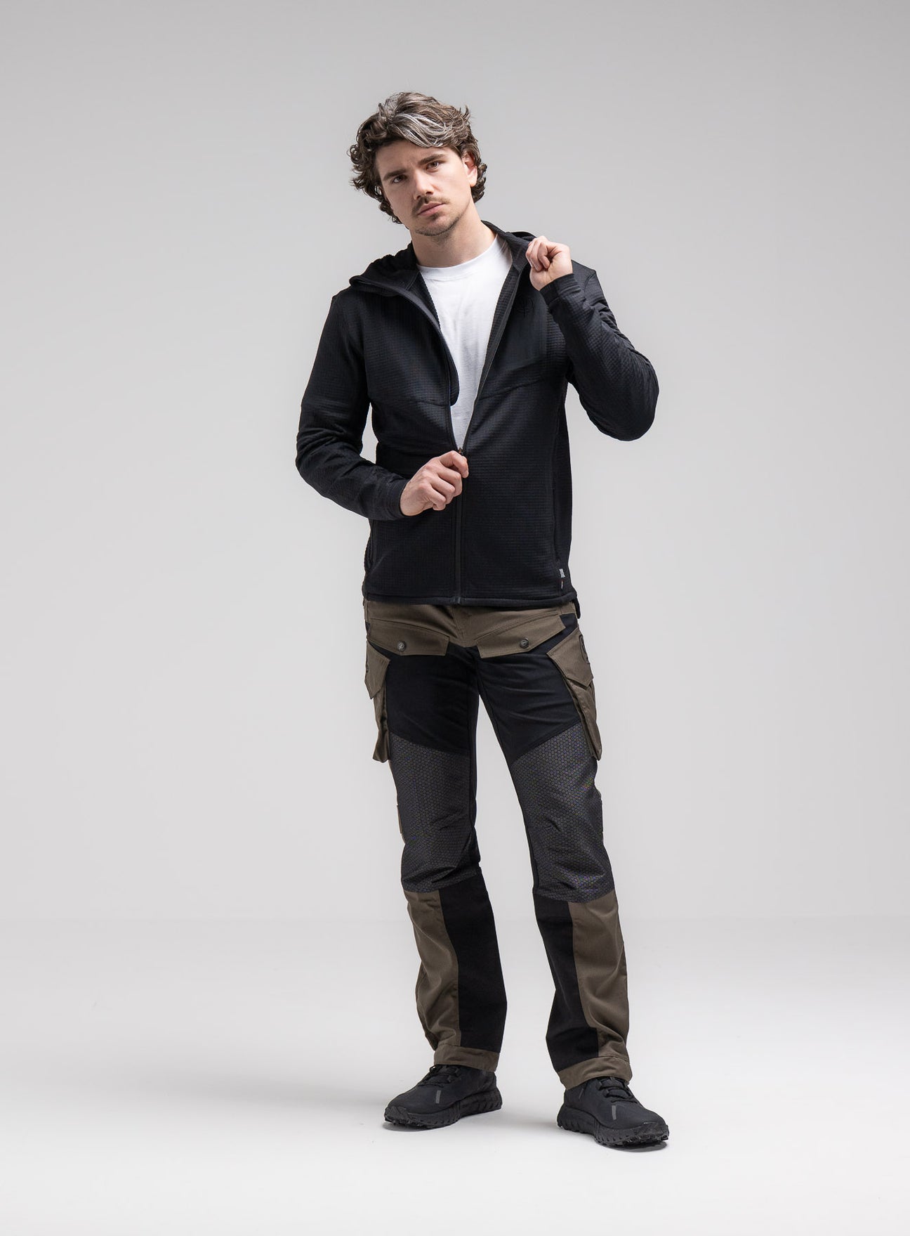 Siege Tech Fleece Hooded | Black Insulated Mid Layer | ThruDark