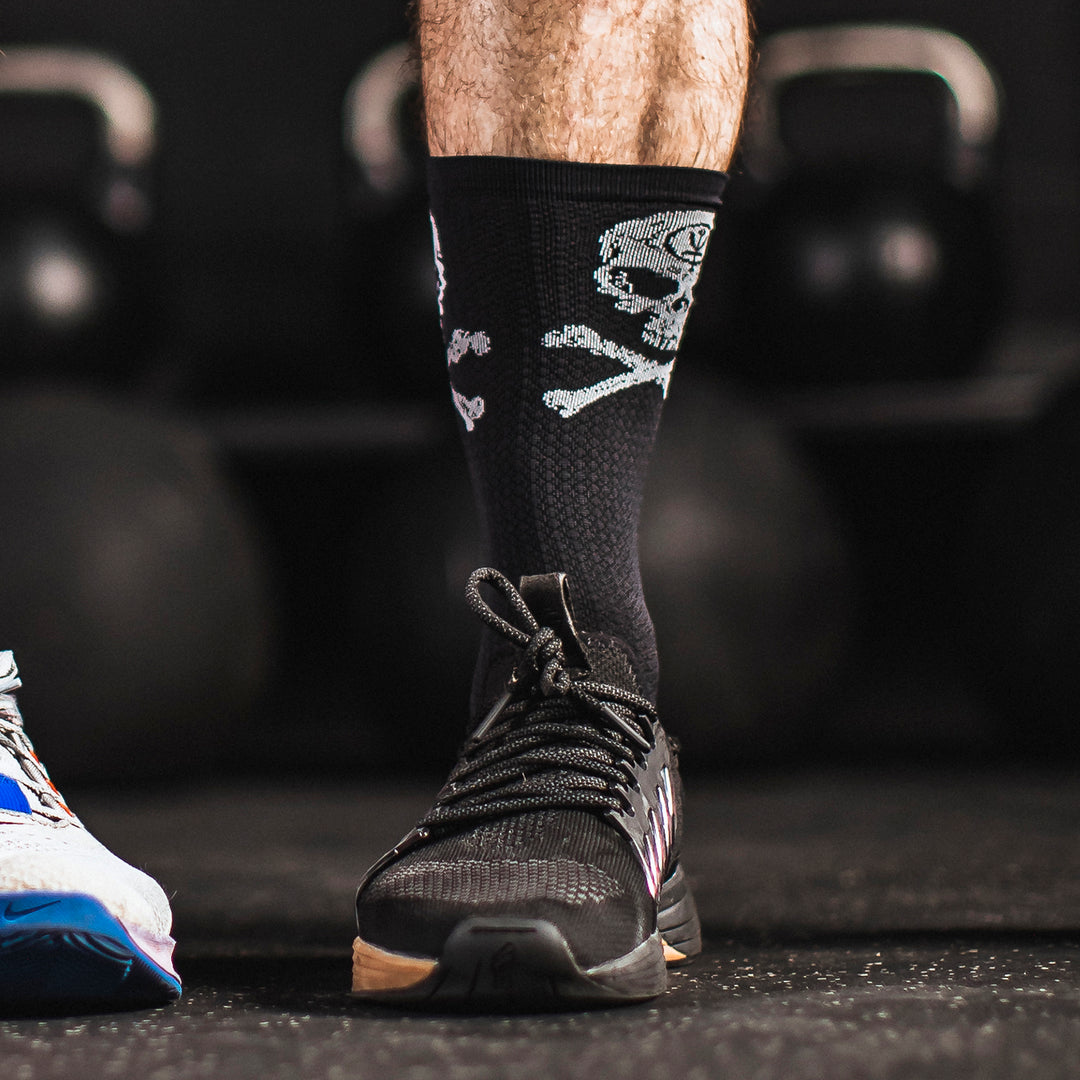 NQG TECHNICAL CREW SOCK | Black High Performance Technical Sports Socks ...