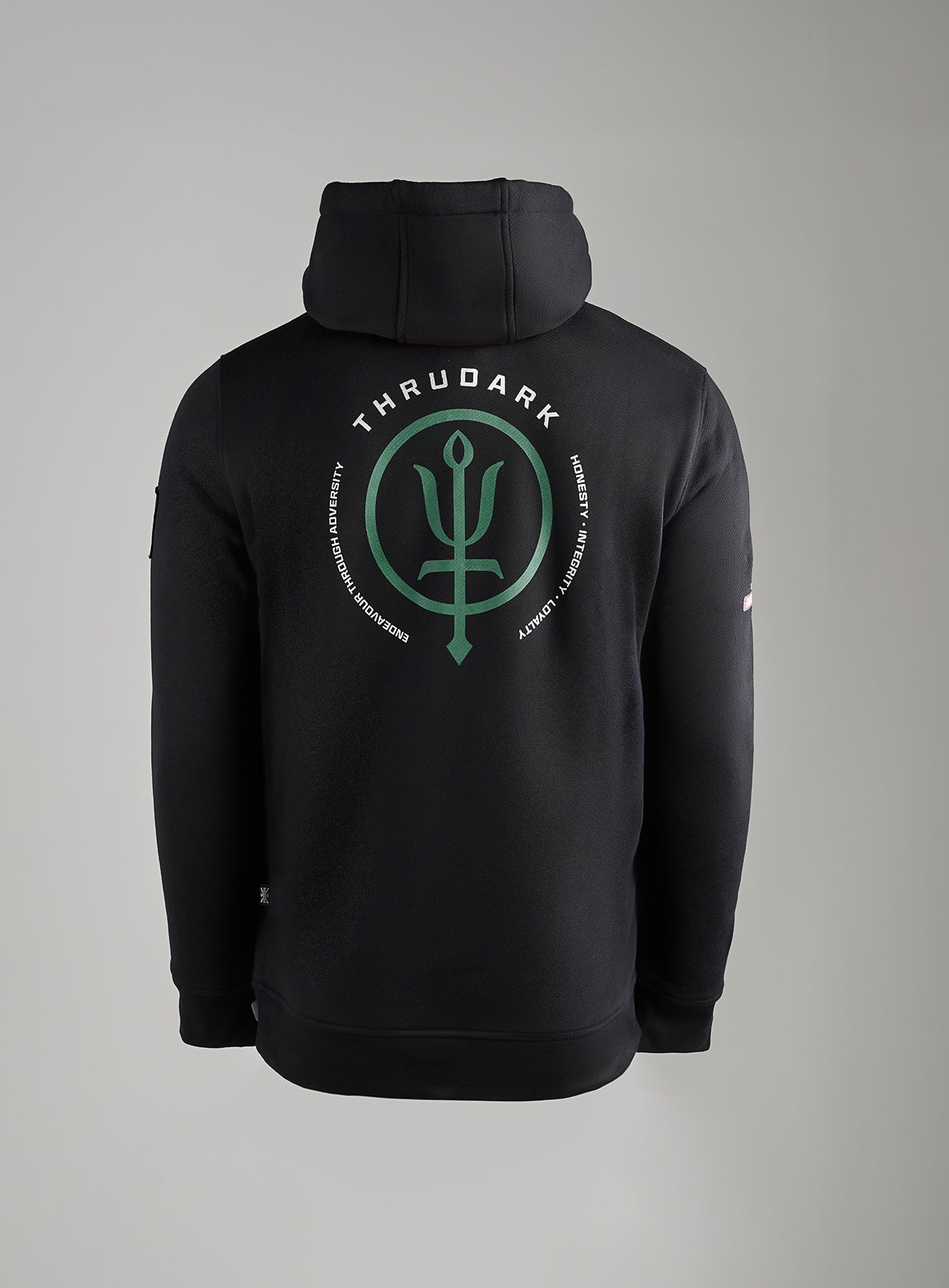 Insignia Hoody Operator | Black Hooded Jumper | ThruDark x CODE