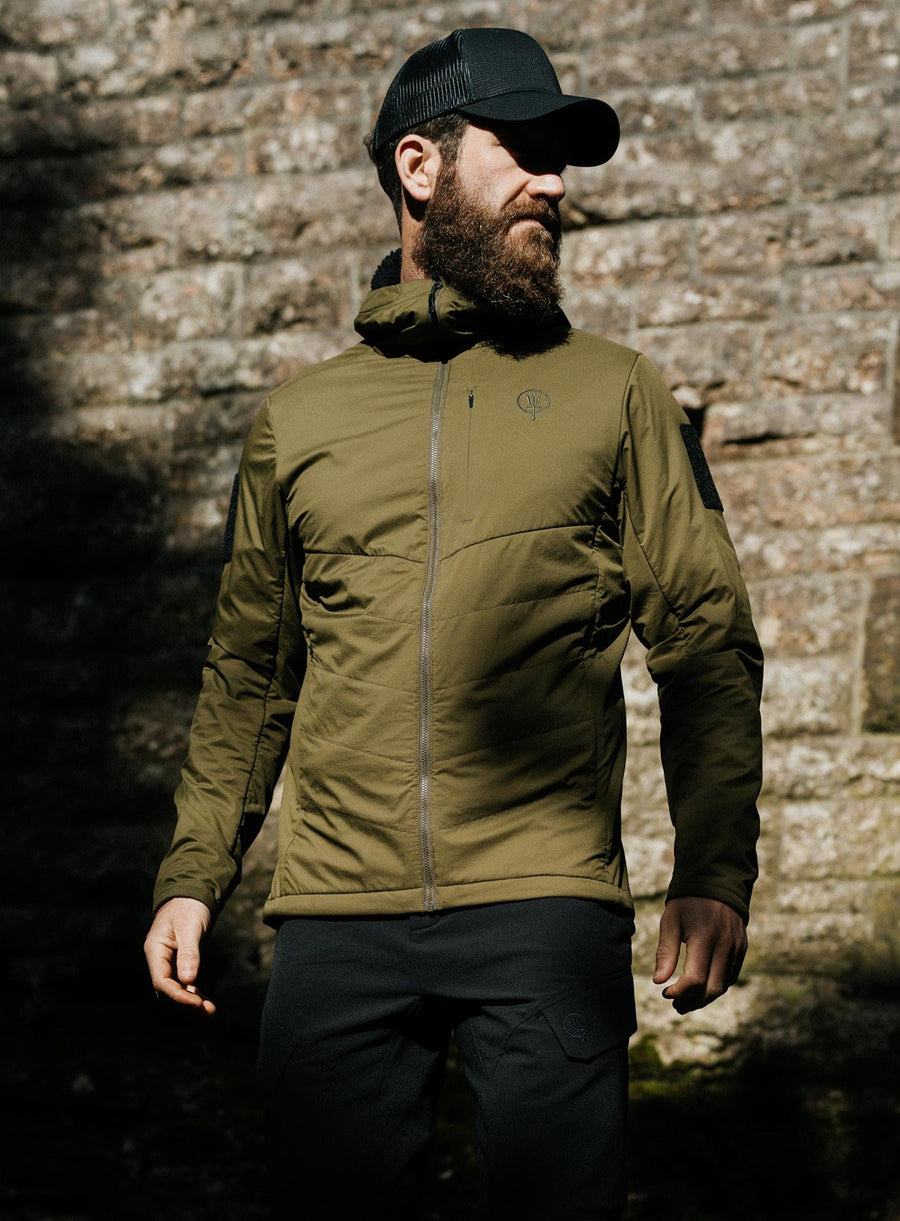Wraith Hooded Jacket | Green Lightweight Soft Shell | ThruDark