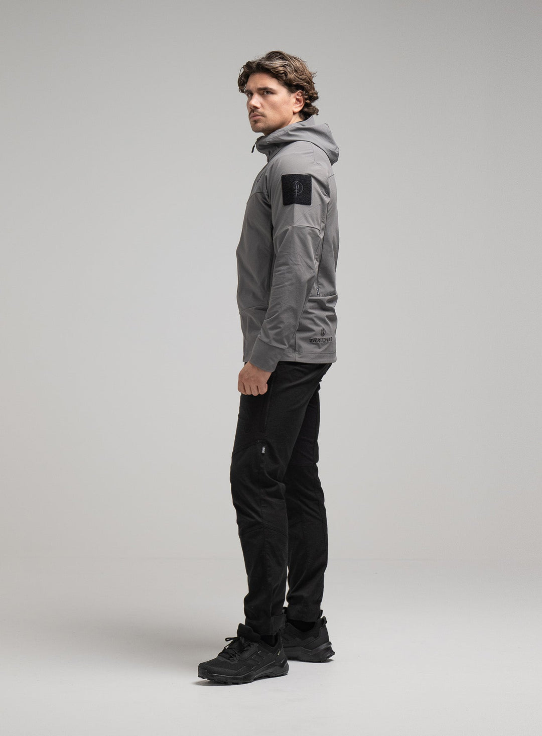 Veles Jacket | Grey Soft Shell For Technical Pursuits | ThruDark