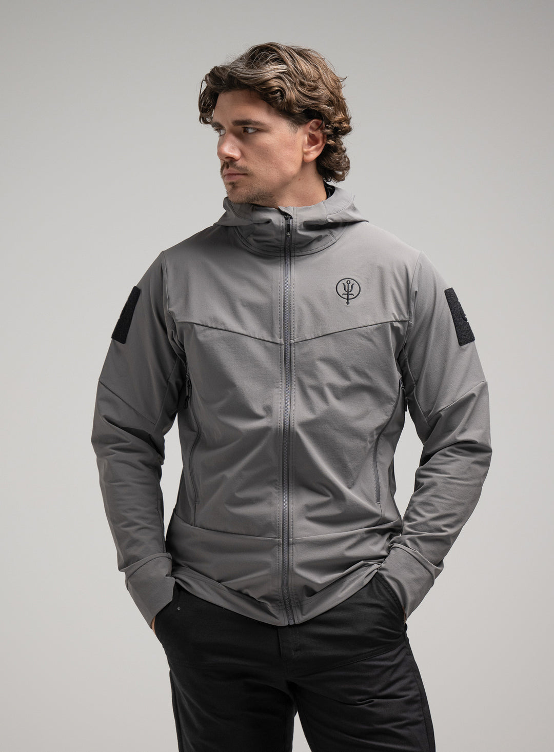 Veles Jacket | Grey Soft Shell For Technical Pursuits | ThruDark