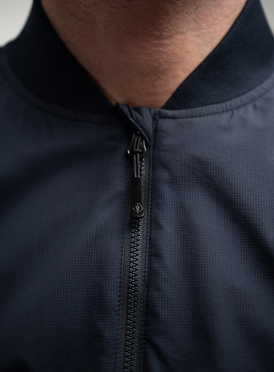 Wraith Bomber Jacket | Navy Blue Lightweight Soft Shell | ThruDark