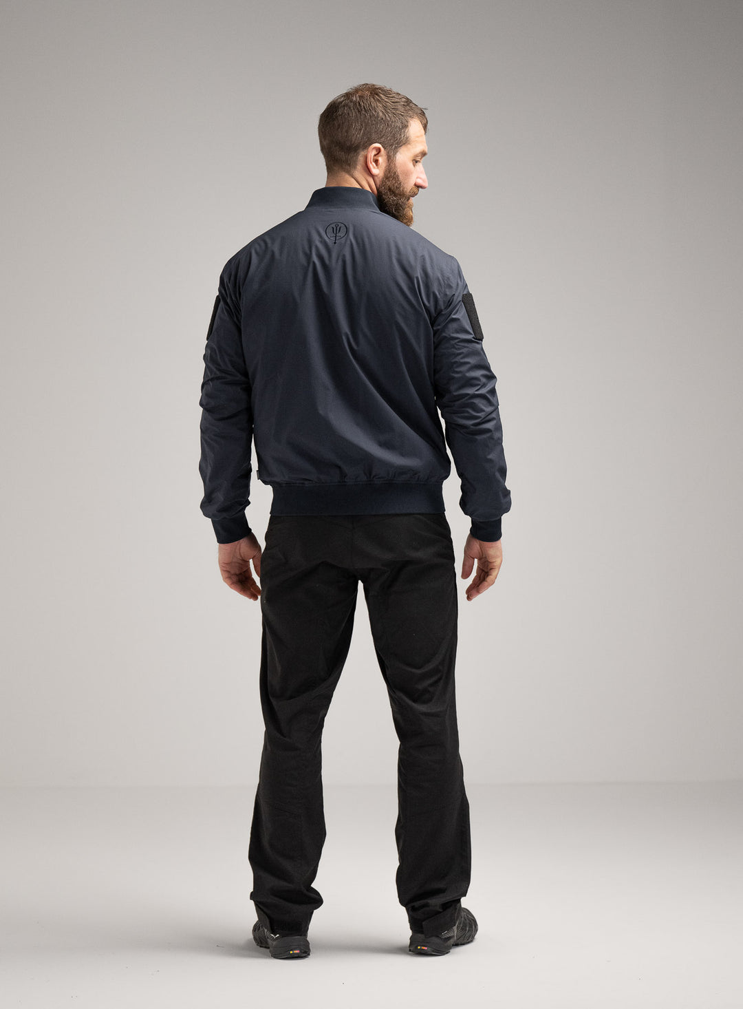 Wraith Bomber Jacket | Navy Blue Lightweight Soft Shell | ThruDark
