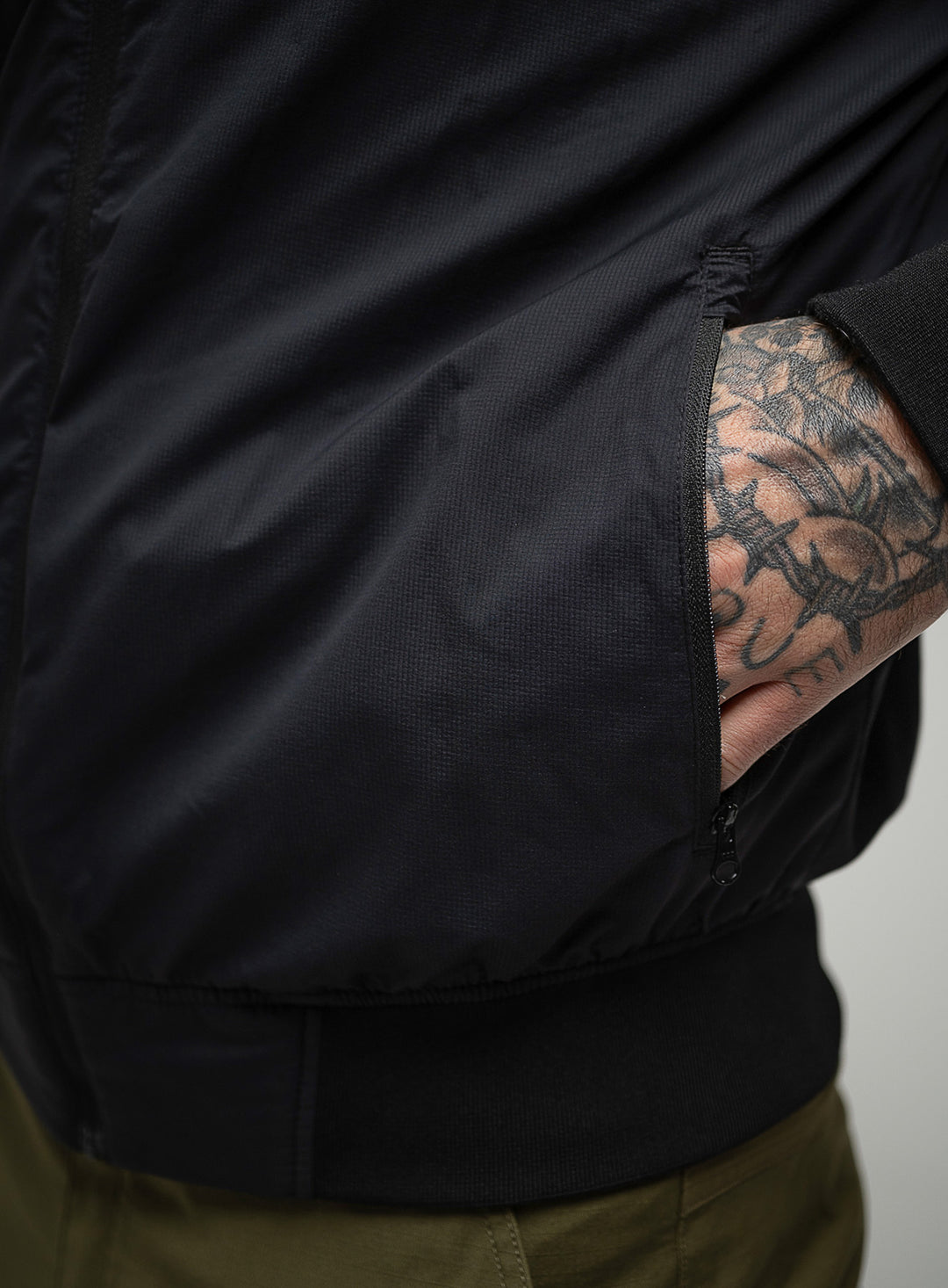 Wraith Bomber Jacket | Black Lightweight Soft Shell | ThruDark