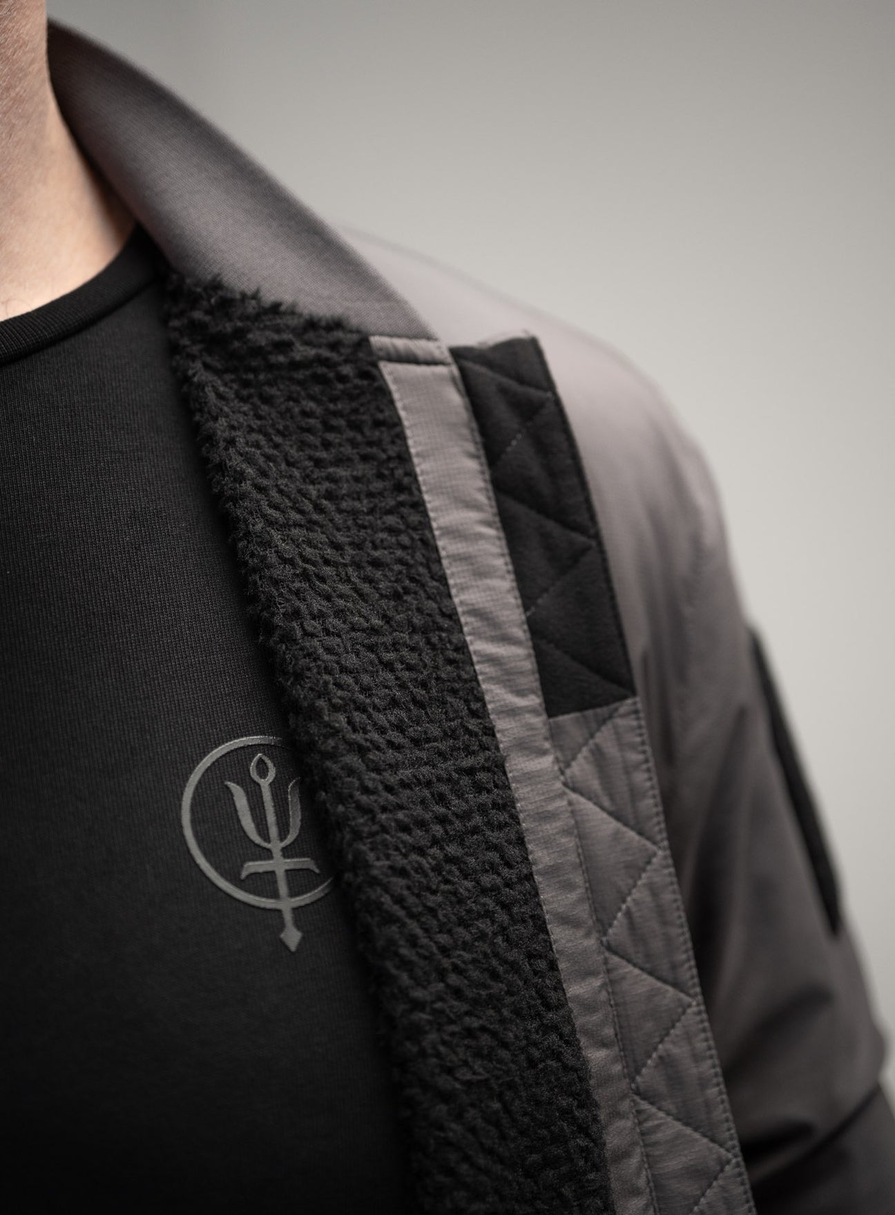 Wraith Bomber Jacket | Grey Lightweight Soft Shell | ThruDark