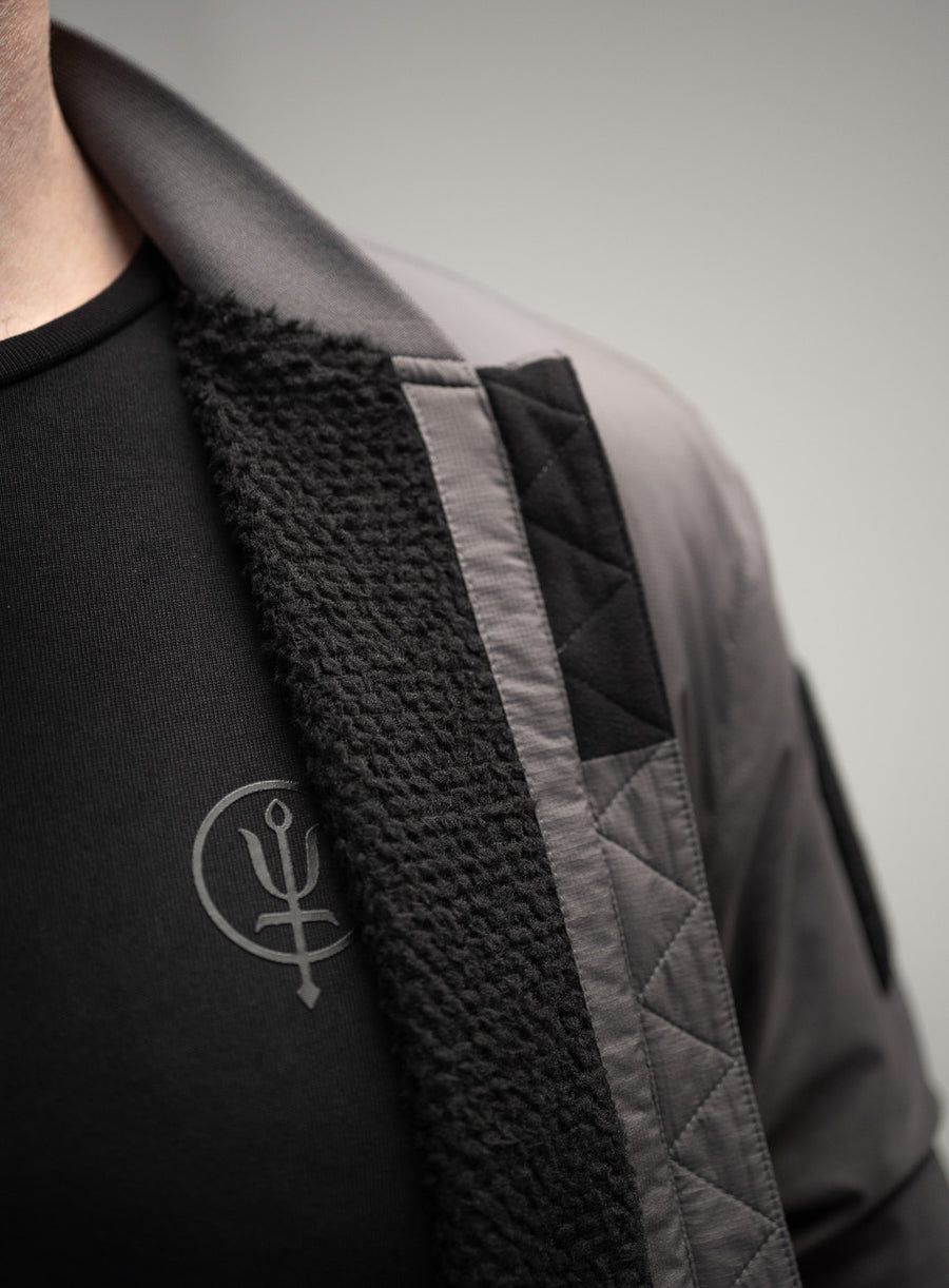 Wraith Bomber Jacket | Grey Lightweight Soft Shell | ThruDark